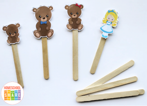 Free Goldilocks and the Three Bears Puppets Printable - Homeschool Share