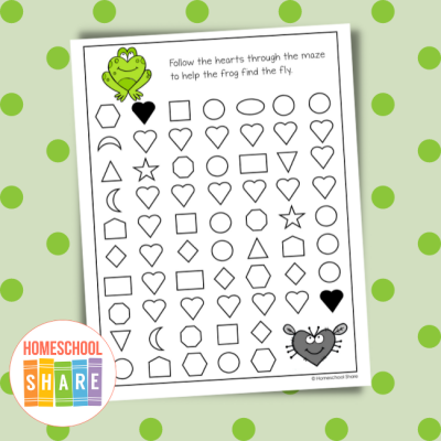 Frog Shape Mazes - Homeschool Share