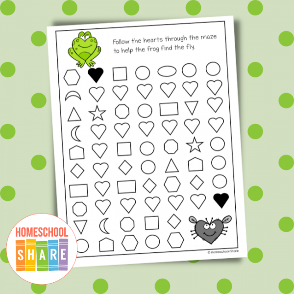 Frog Shape Mazes - Homeschool Share