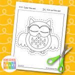 Free Owl Cutting Practice Worksheets - Homeschool Share