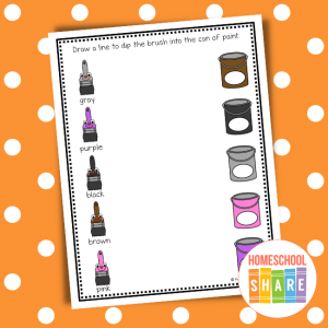 Paint Color Matching Worksheets - Homeschool Share