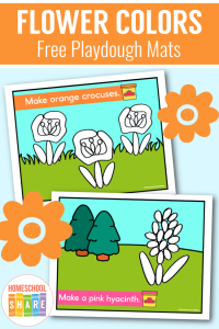 Free Playdough Flowers Printable Mats - Homeschool Share