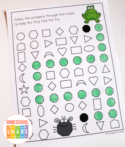 Frog Shape Mazes - Homeschool Share