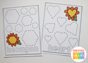Free Flower Shapes Tracing Worksheets - Homeschool Share