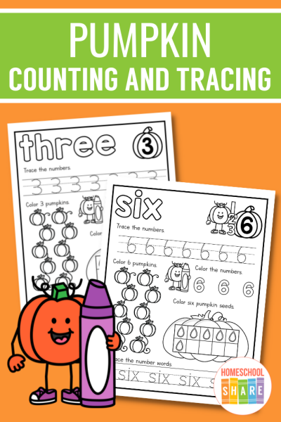 Free Pumpkin Counting Worksheets - Homeschool Share