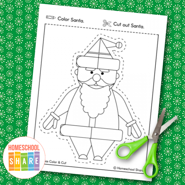 Christmas Cutting Practice Worksheets - Homeschool Share