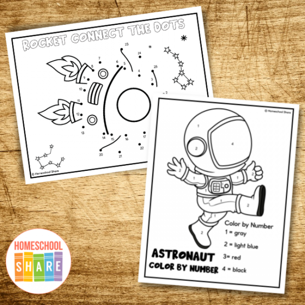 Space Themed Math Printables - Homeschool Share