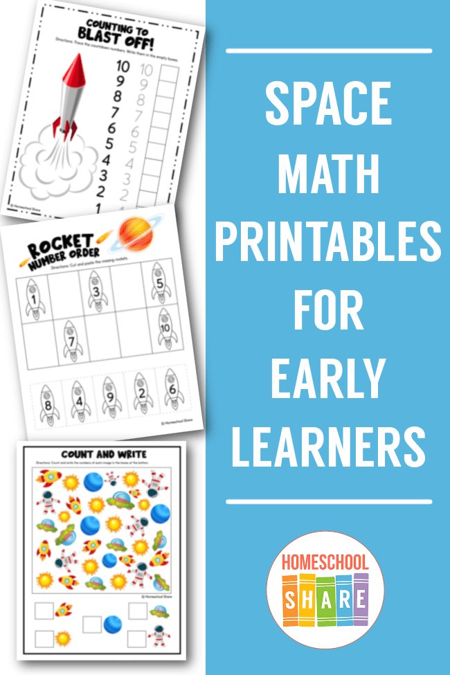 Space Themed Math Printables Homeschool Share Space Themed Math Printables Homeschool Share