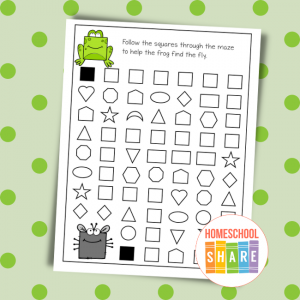 Frog Shape Mazes - Homeschool Share