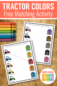 Farm Color Matching Worksheets - Homeschool Share