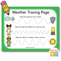 Weather Tracing Lines Worksheets for Preschool - Homeschool Share