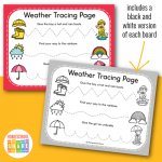 Weather Tracing Lines Worksheets for Preschool - Homeschool Share