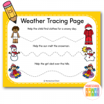 Weather Tracing Lines Worksheets for Preschool - Homeschool Share