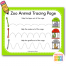 Free Zoo Tracing Lines Worksheets for Preschool - Homeschool Share