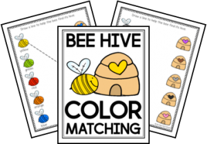 Bee Color Matching Worksheets - Homeschool Share