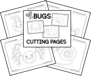 Free Bugs Cutting Practice Worksheets - Homeschool Share