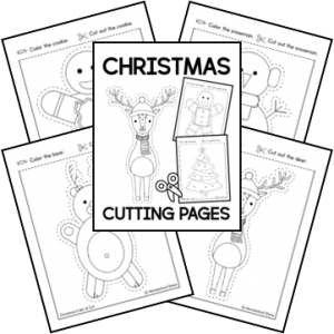 Christmas Cutting Practice Worksheets - Homeschool Share