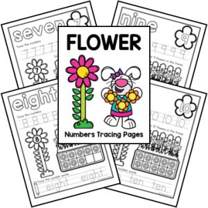 Free Flower Themed Number Tracing Worksheets 1-10 - Homeschool Share