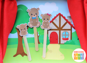 Free Goldilocks and the Three Bears Puppets Printable - Homeschool Share