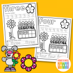Free Flower Themed Number Tracing Worksheets 1-10 - Homeschool Share
