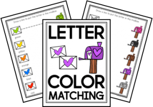 Mailbox Color Matching Worksheets - Homeschool Share
