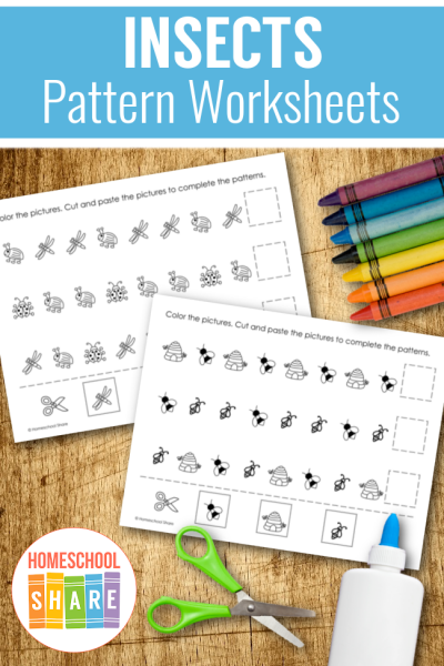 Insect Pattern Worksheets - Homeschool Share