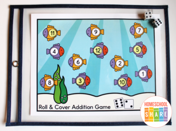 Ocean Roll and Cover Games - Homeschool Share