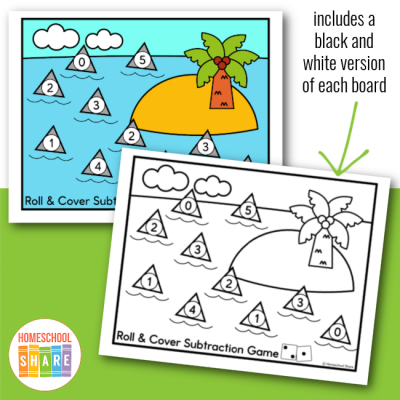 Ocean Roll and Cover Games - Homeschool Share