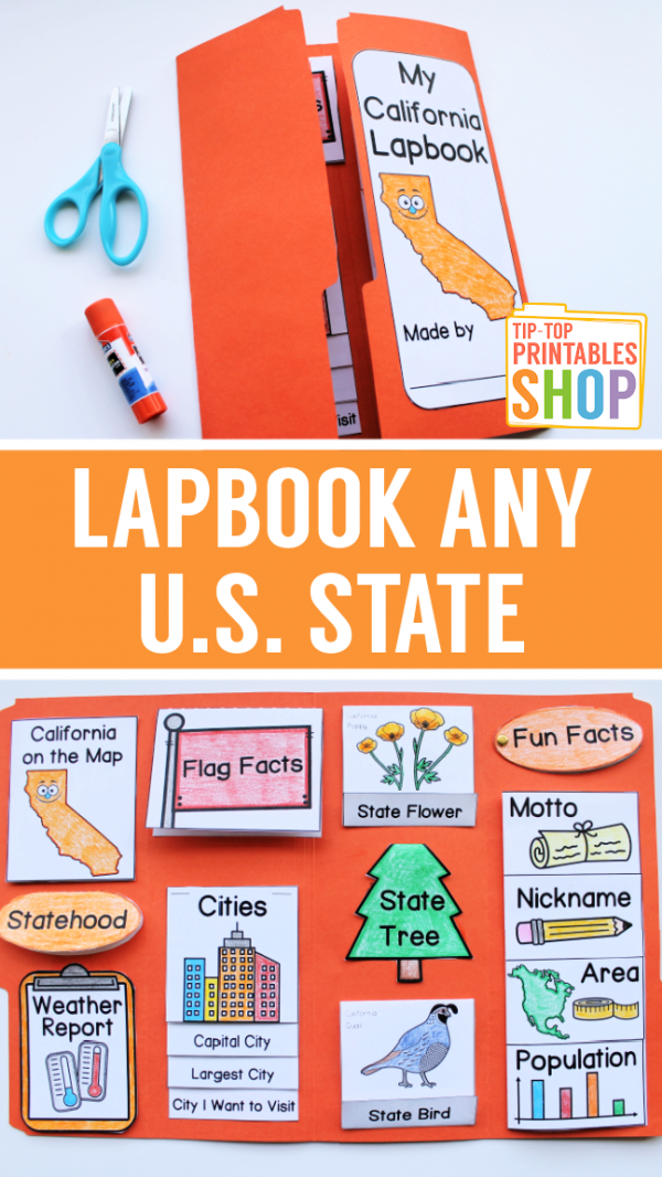 Lapbook ANY State with This State Lapbook - Homeschool Share