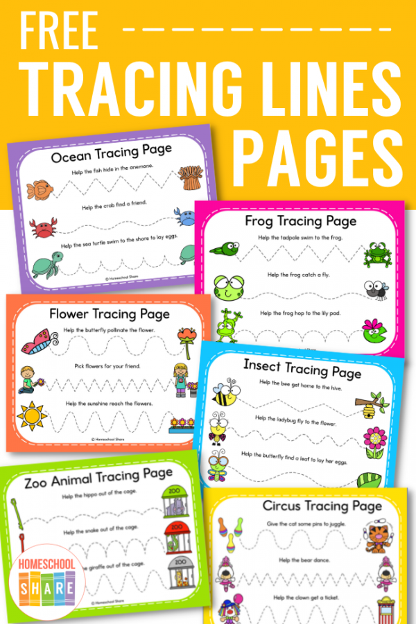 Free Tracing Lines Worksheets for Early Learners - Homeschool Share