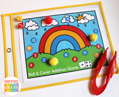 Roll and Cover Dice Games (free!) - Homeschool Share