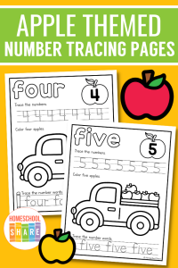 Free Apple Tracing Worksheets - Homeschool Share