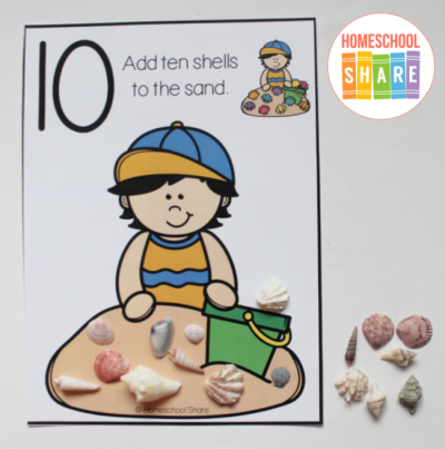 Counting Shells Math Mats - Homeschool Share