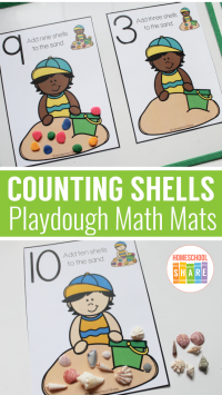 Counting Shells Math Mats - Homeschool Share