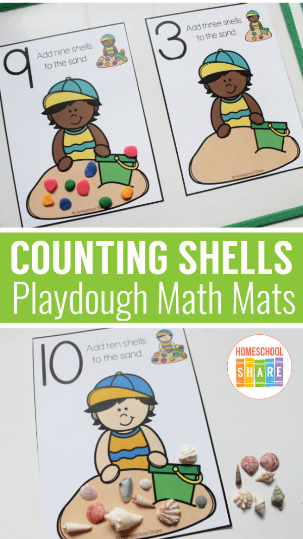 Counting Shells Math Mats - Homeschool Share