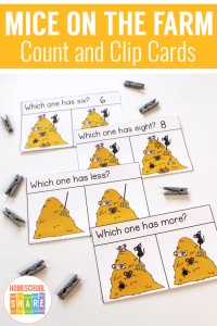 Farm Counting Clip Cards (free!) - Homeschool Share