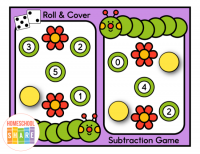 Free Insect Roll and Cover Dice Game Set - Homeschool Share