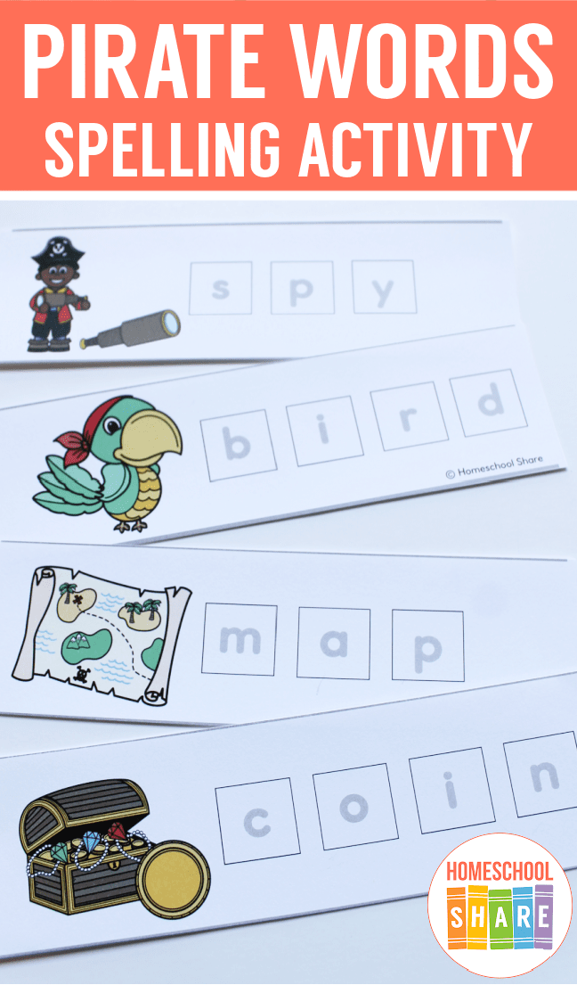 Fun Spelling Activity for Pirate Words - Homeschool Share