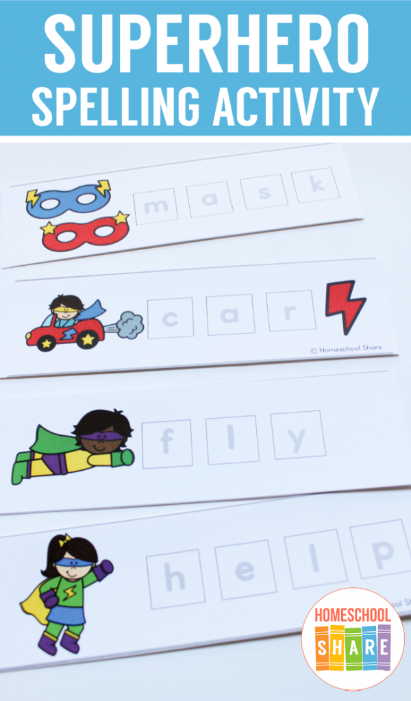Fun Spelling Activity for Super Hero Words - Homeschool Share