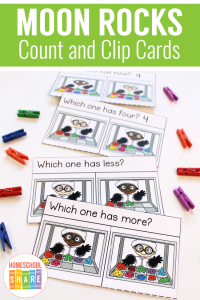 Space Counting Clip Cards (free!) - Homeschool Share