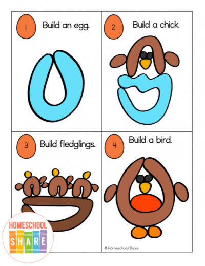 Free Bird Life Cycle Playdough Mats - Homeschool Share