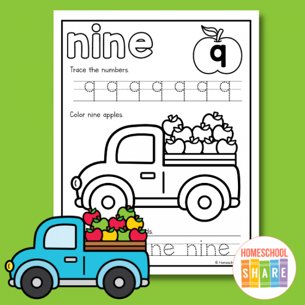 Free Apple Tracing Worksheets - Homeschool Share