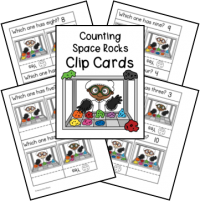 Space Counting Clip Cards (free!) - Homeschool Share