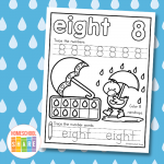 Weather Themed Printable Number Tracing Worksheets - Homeschool Share