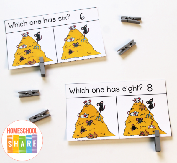 Farm Counting Clip Cards (free!) - Homeschool Share