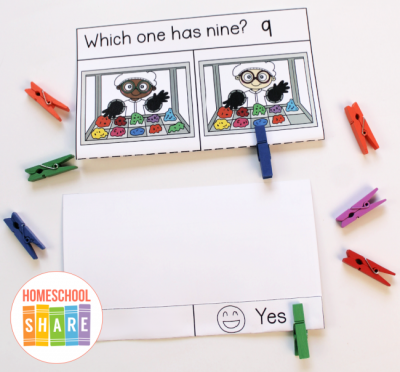 Space Counting Clip Cards (free!) - Homeschool Share