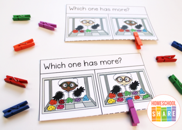 Space Counting Clip Cards (free!) - Homeschool Share