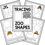 Free Zoo Shapes Tracing Worksheets - Homeschool Share