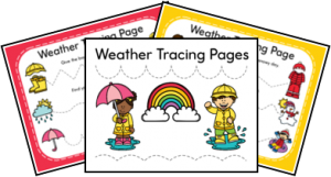 Weather Tracing Lines Worksheets for Preschool - Homeschool Share