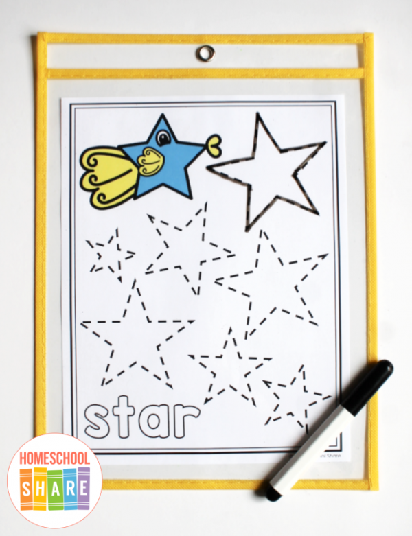 Free Fish Shapes Tracing Worksheets - Homeschool Share